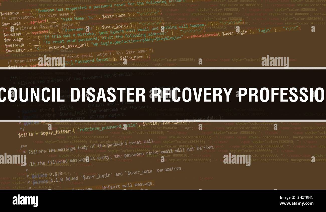 EC-Council Disaster Recovery Professional concept illustration using ...