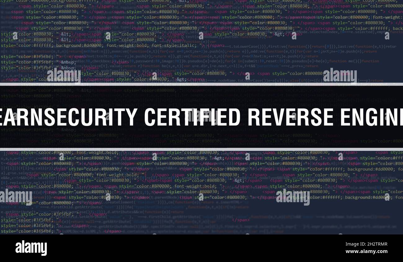 Elearnsecurity Certified Reverse Engineer With Binary Code Digital Technology Background 5489