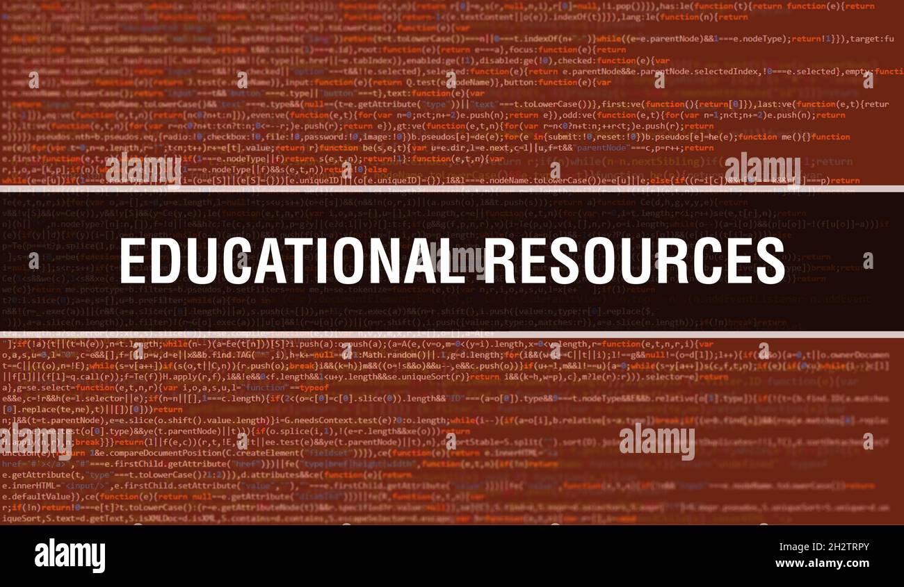 Educational resources with Binary code digital technology background ...
