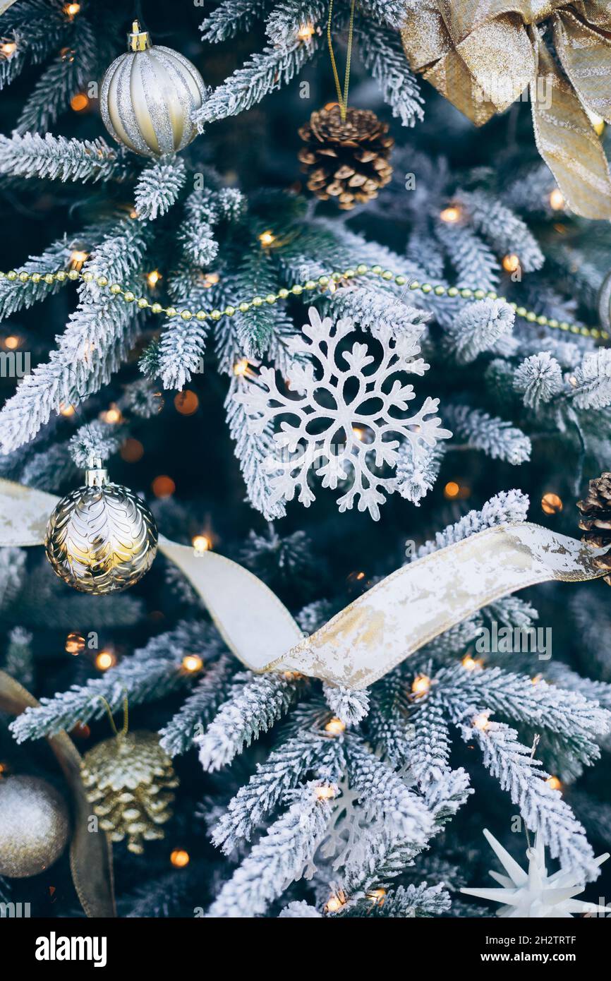 White Christmas Tree With Blue Lights Wallpaper