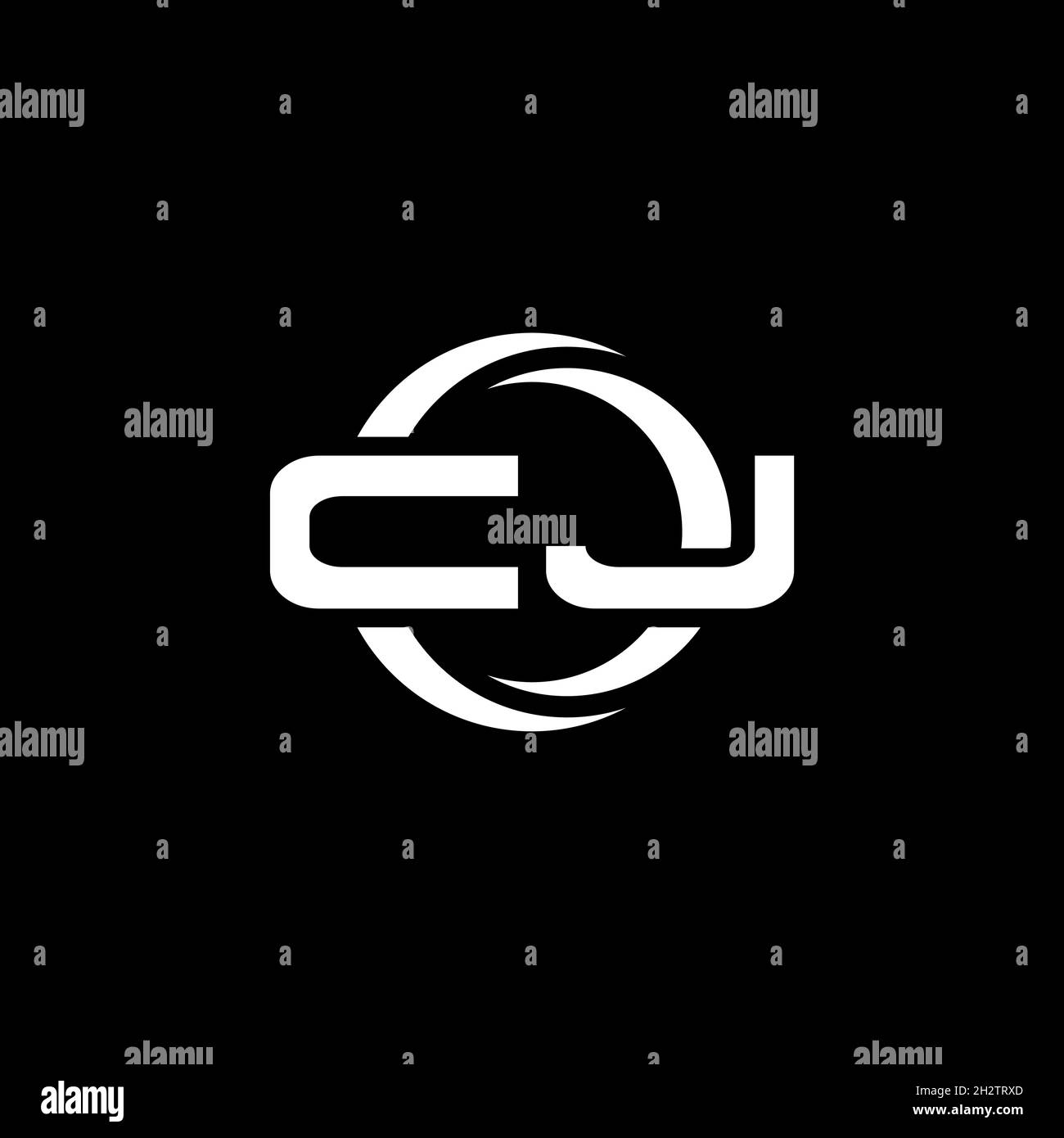 CQ Monogram logo letter with simple continued shape style geometric ...