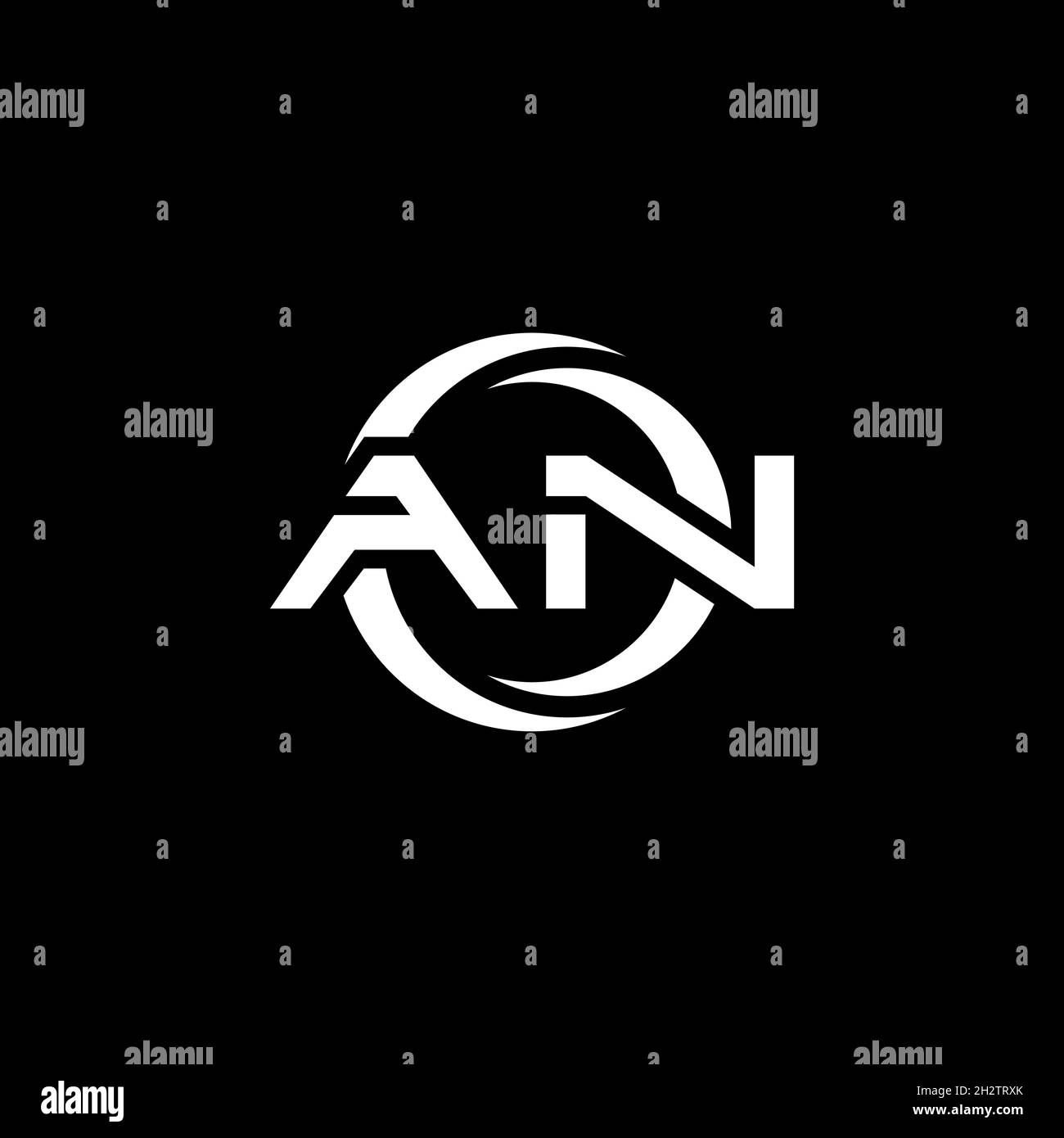 AO Monogram logo letter with simple continued shape style geometric ...