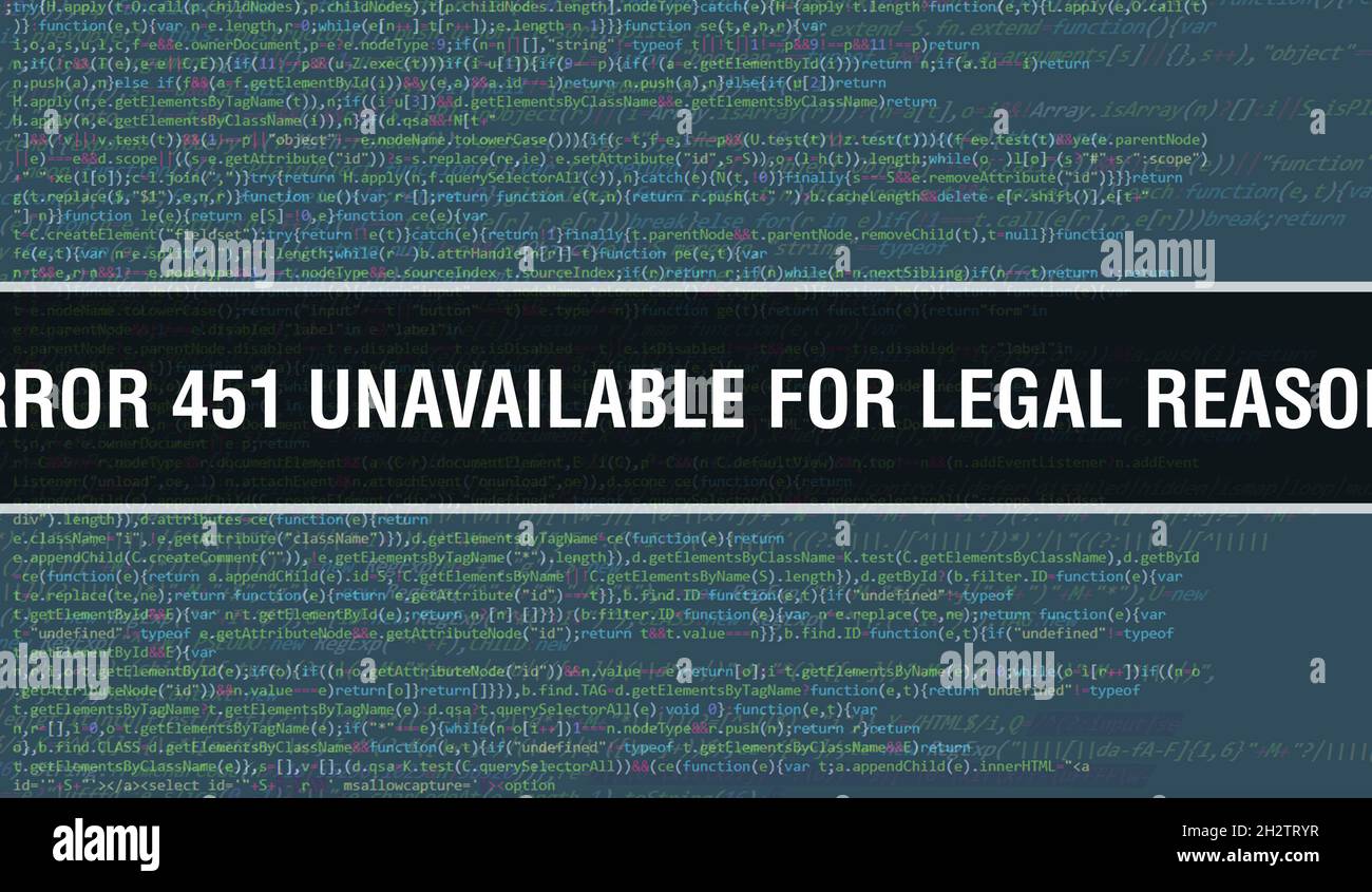 Error 451 Unavailable For Legal Reasons with Abstract Technology Binary ...