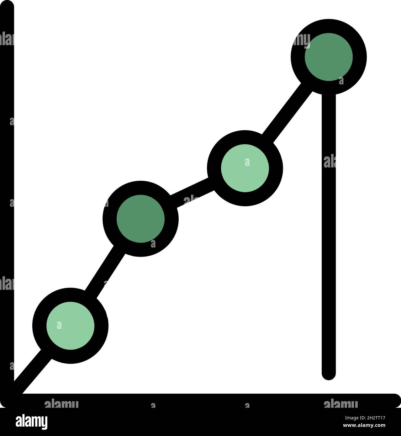 Progression data icon. Outline progression data vector icon color flat ...
