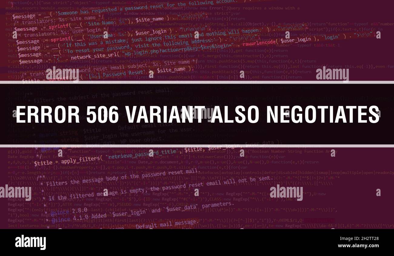 Error 506 image hi-res stock photography and images - Alamy