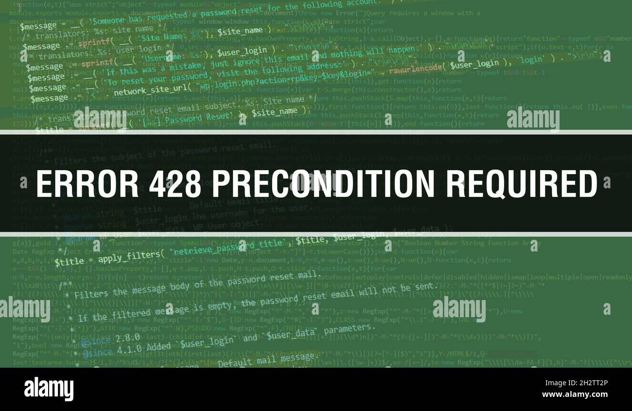 Error 428 precondition required background hi-res stock photography and ...