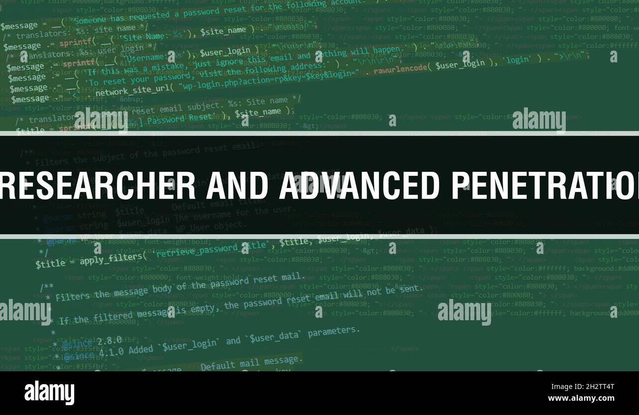 Exploit researcher and advanced penetration tester concept with hi-res ...