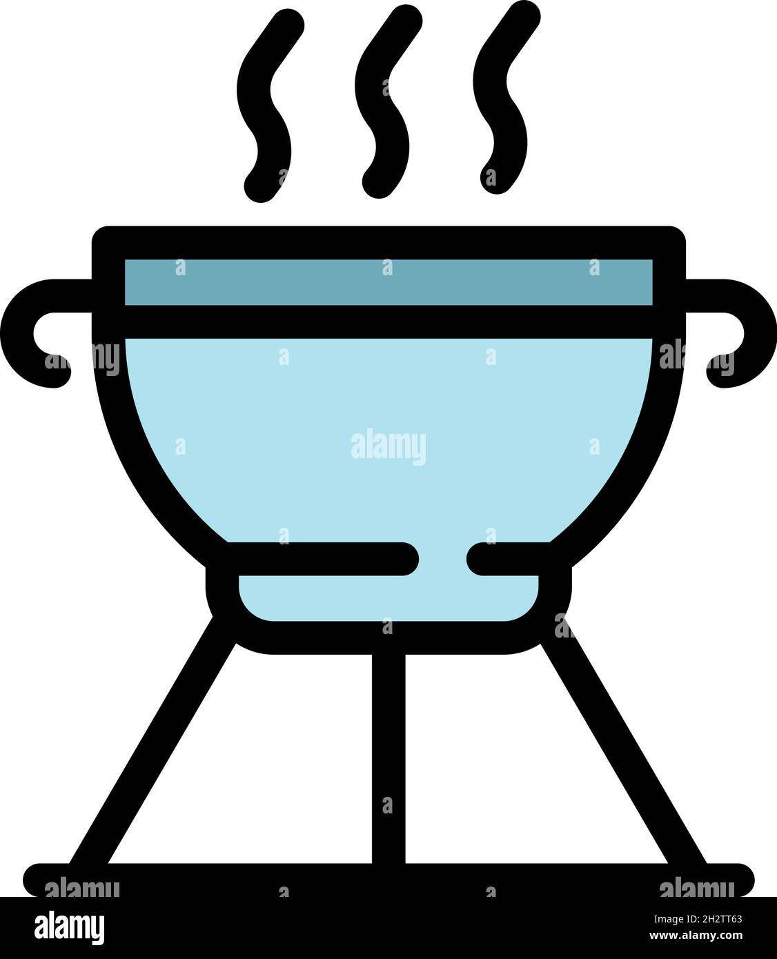 Camping prepare food icon. Outline camping prepare food vector icon ...