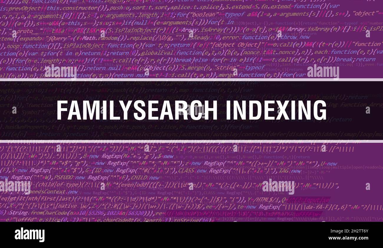 FamilySearch Indexing with Abstract Technology Binary code Background ...