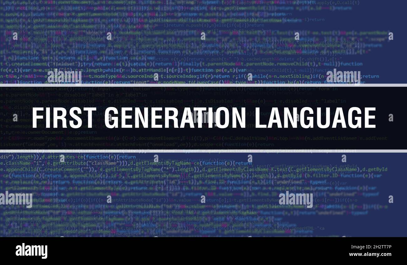 First generation language with Digital java code text. First generation ... First generation language with Digital java code text. First generation ...