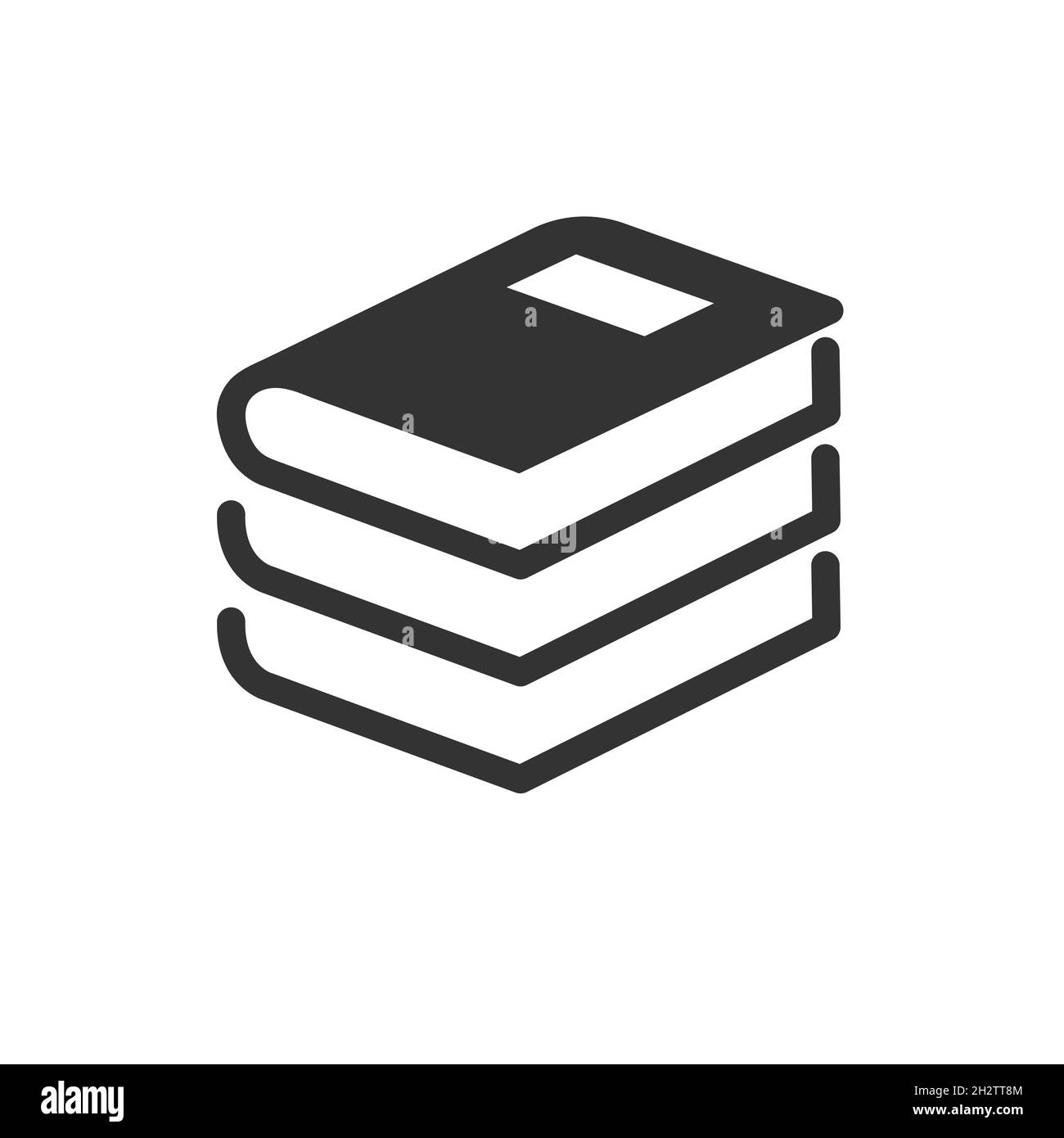 A stack of books. Vector book icon. Flat style Stock Vector Image & Art ...