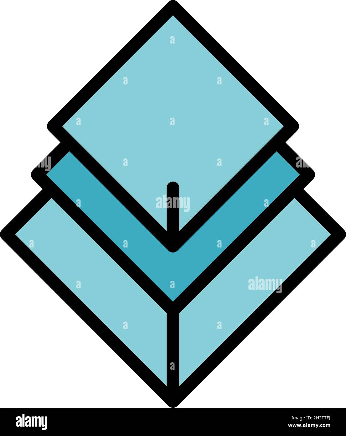 Regression layers icon. Outline regression layers vector icon color ...