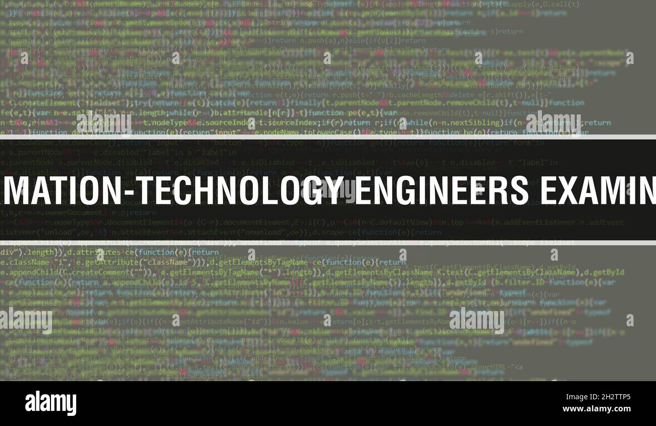 Information-Technology Engineers Examination concept with Random Parts ...