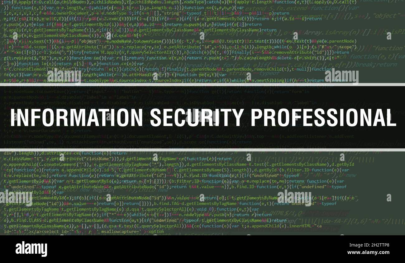 Information Security Professional with Abstract Technology Binary code Background.Digital binary ...