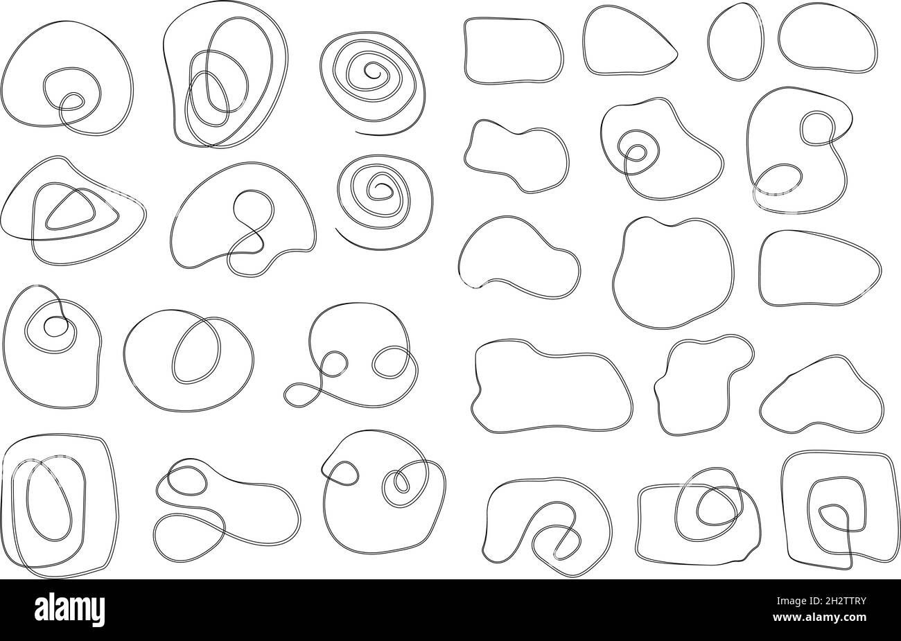 Handwritten lines and shapes. Handwritten marker design elements Stock ...