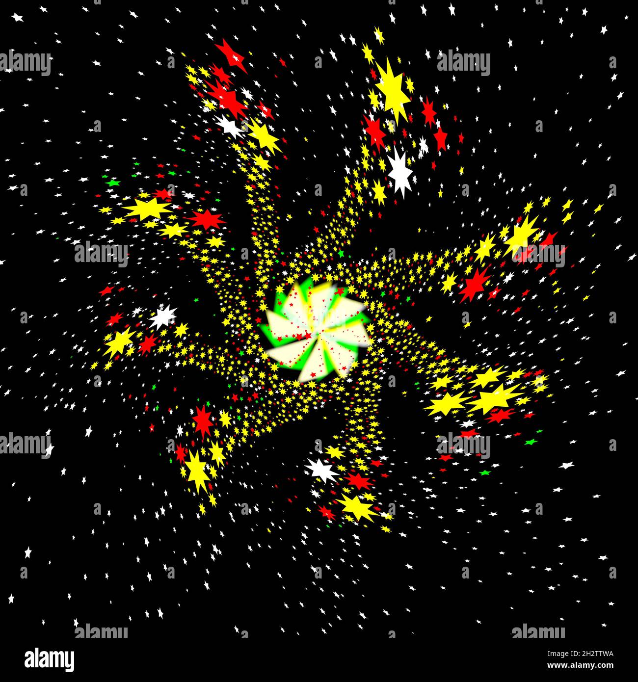 An abstract spinning pin wheel or catherine wheel twisting Stock Photo ...