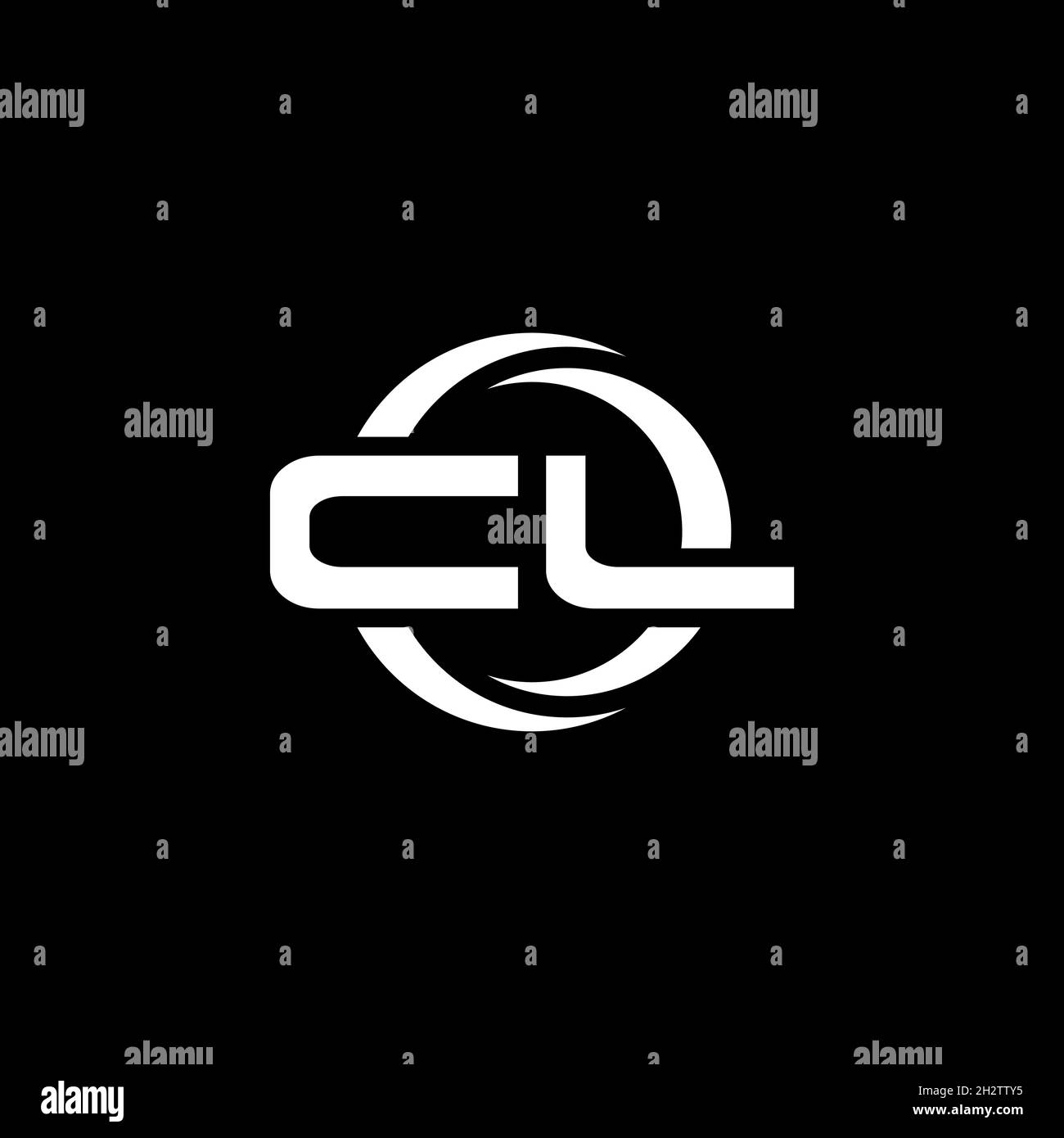 CL Monogram logo letter with simple shape and circle rounded design ...