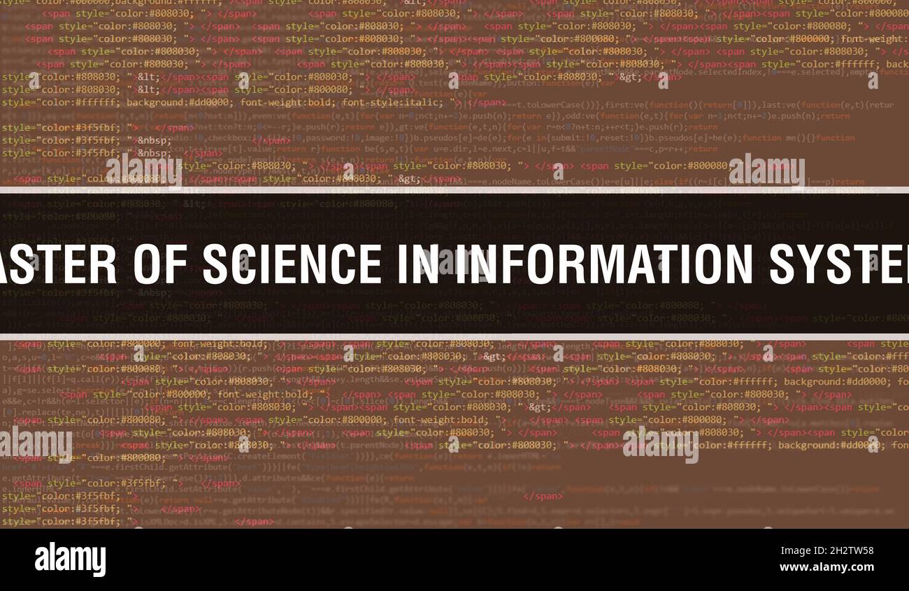 Master of Science in Information Systems with Binary code digital ...