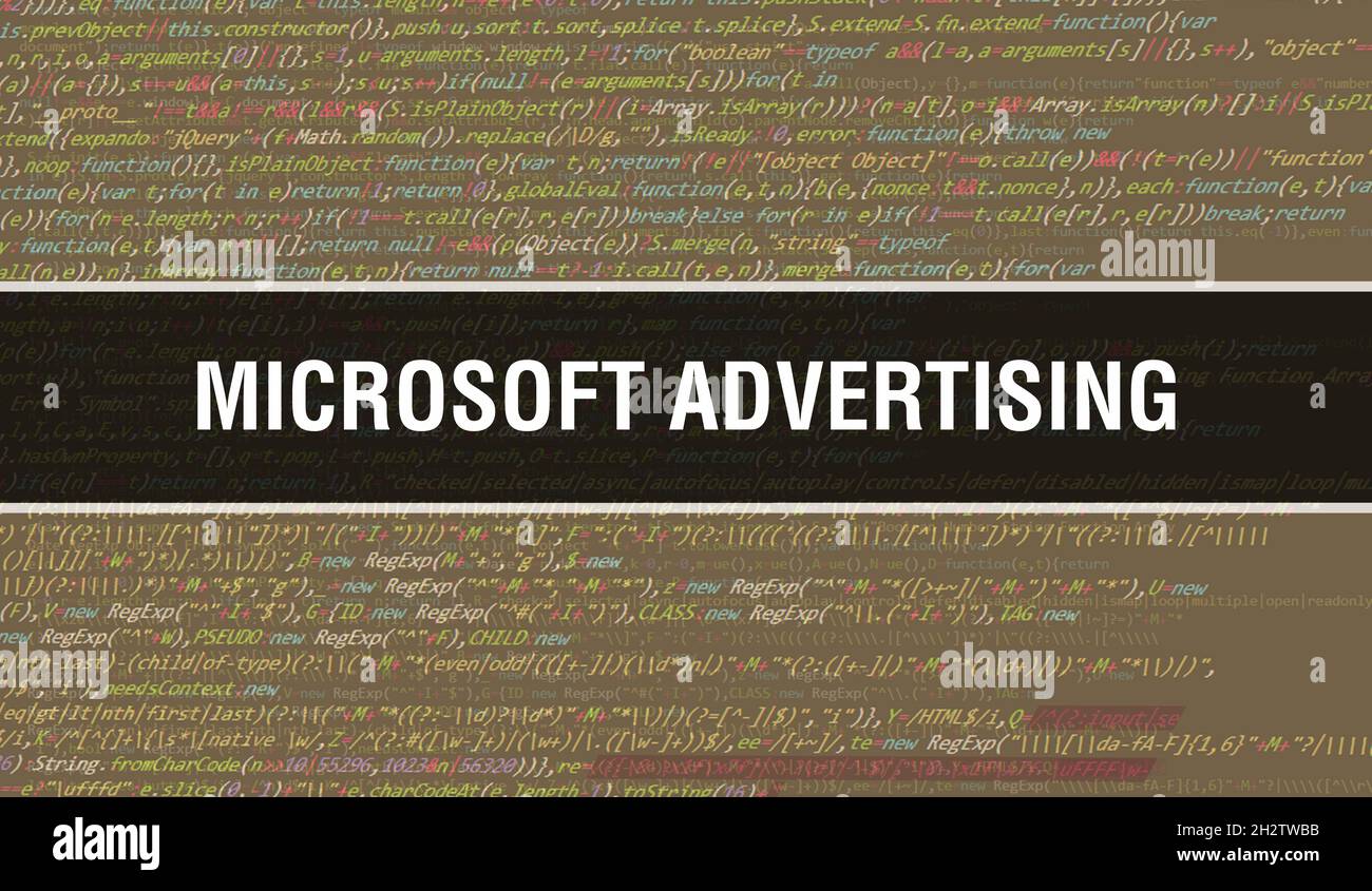 Microsoft Advertising with Abstract Technology Binary code Background ...
