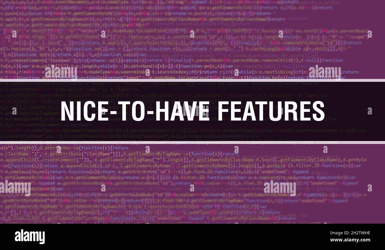 Nice-to-have Features with Digital java code text. Nice-to-have ...