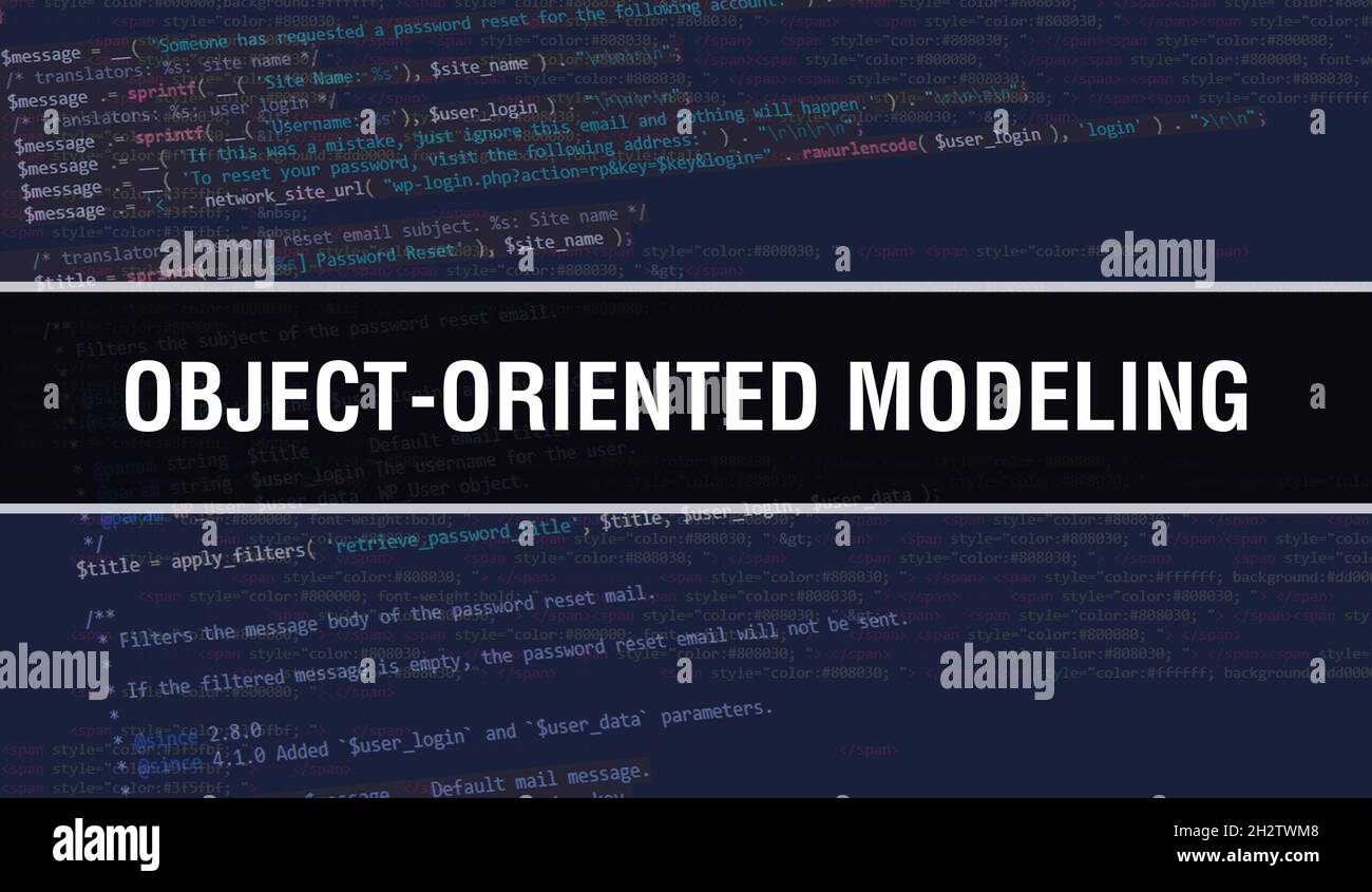 Object Oriented Modeling Text Written On Programming Code Abstract