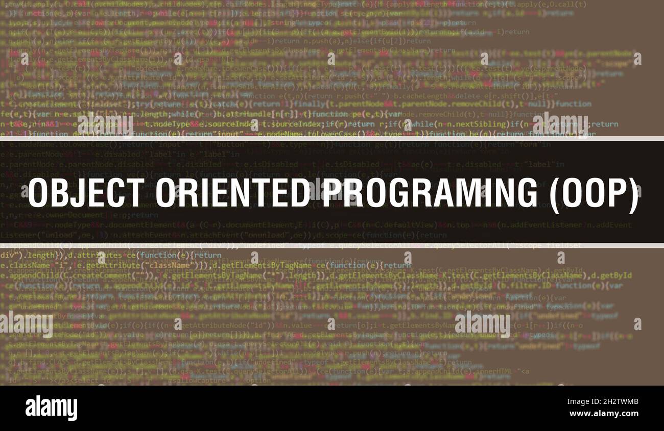 Object Oriented Programing Oop Concept With Random Parts Of Program Code Object Oriented