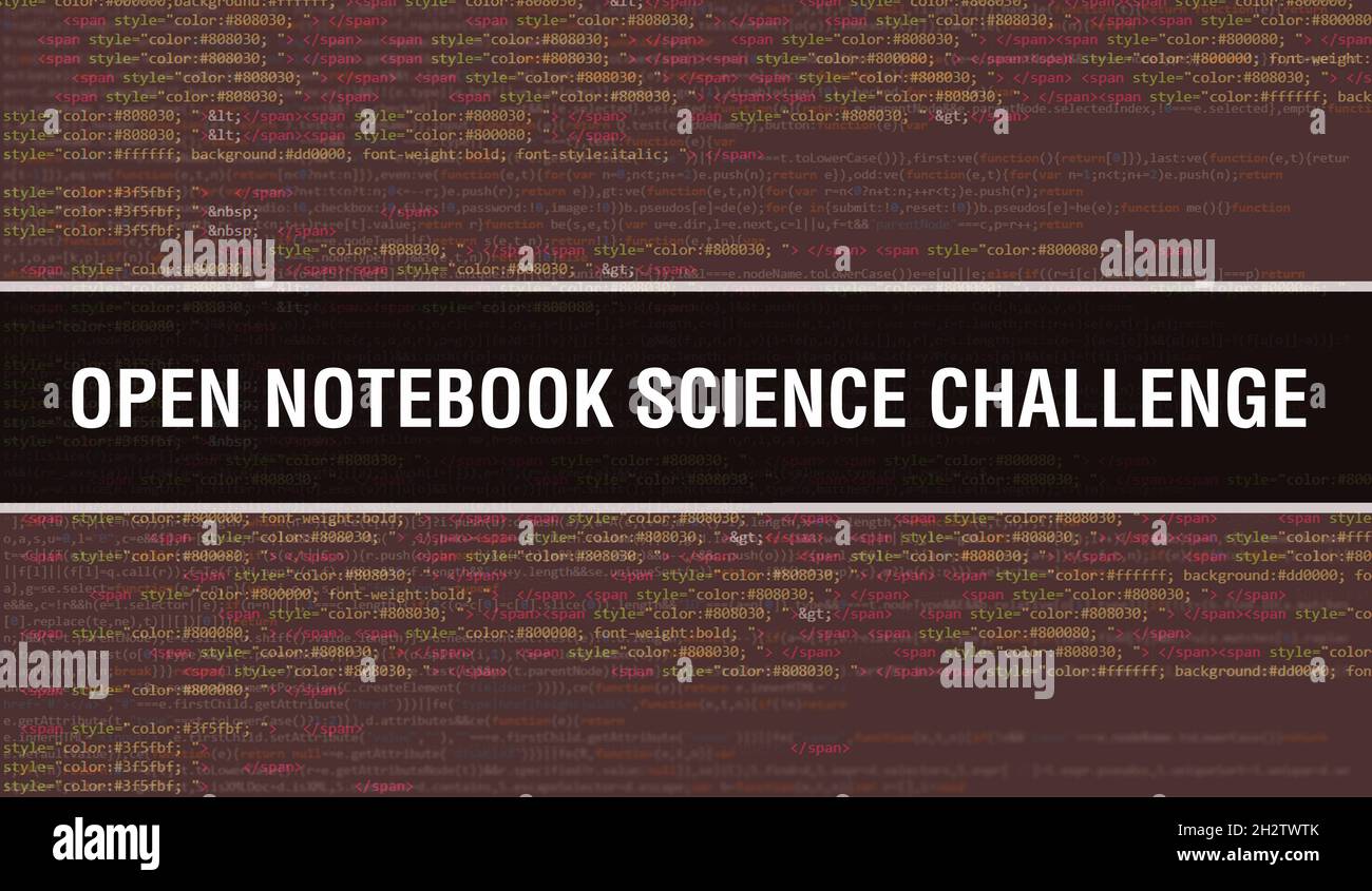 Open Notebook Science Challenge with Binary code digital technology ...
