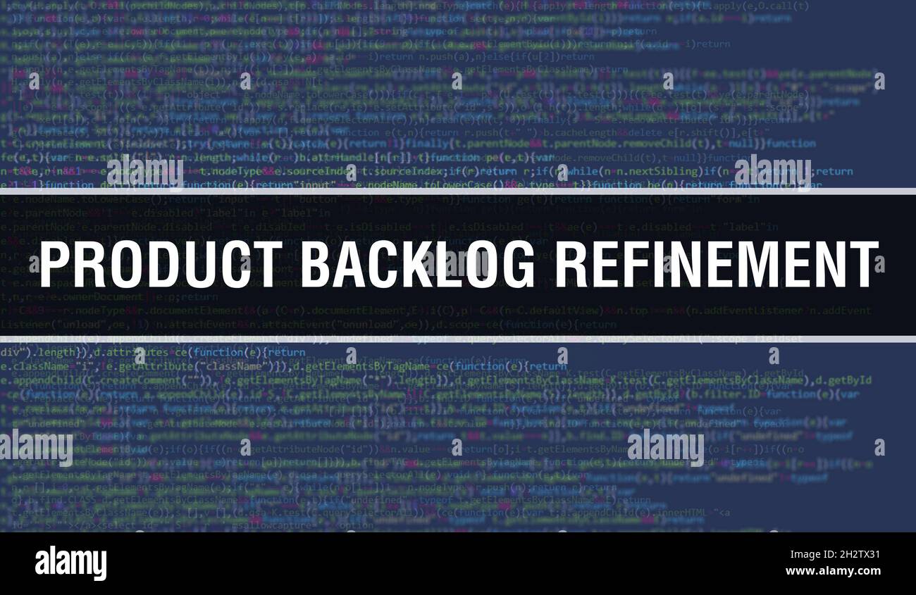 Product Backlog Refinement With Digital Java Code Text Product Backlog Refinement And Computer