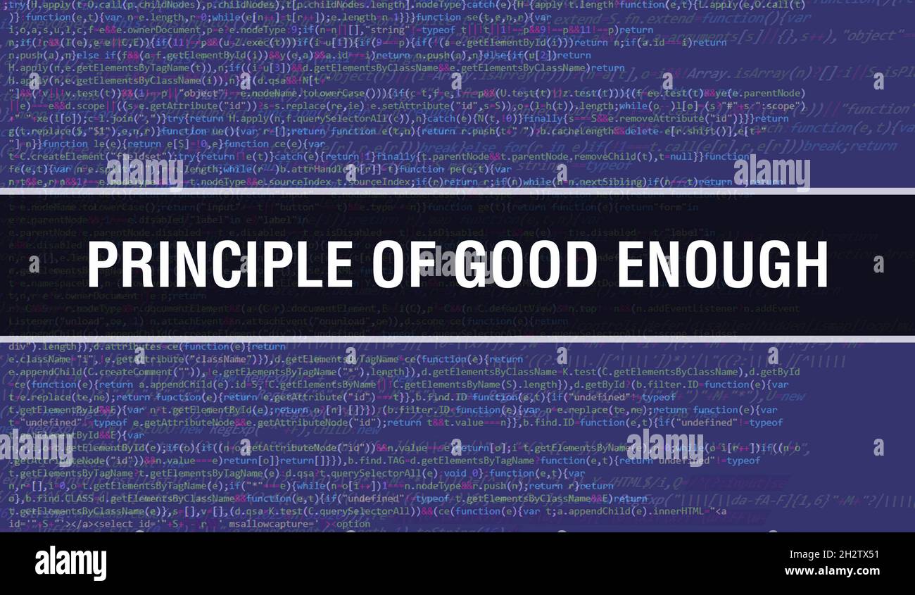 Principle of good enough image hi-res stock photography and images - Alamy