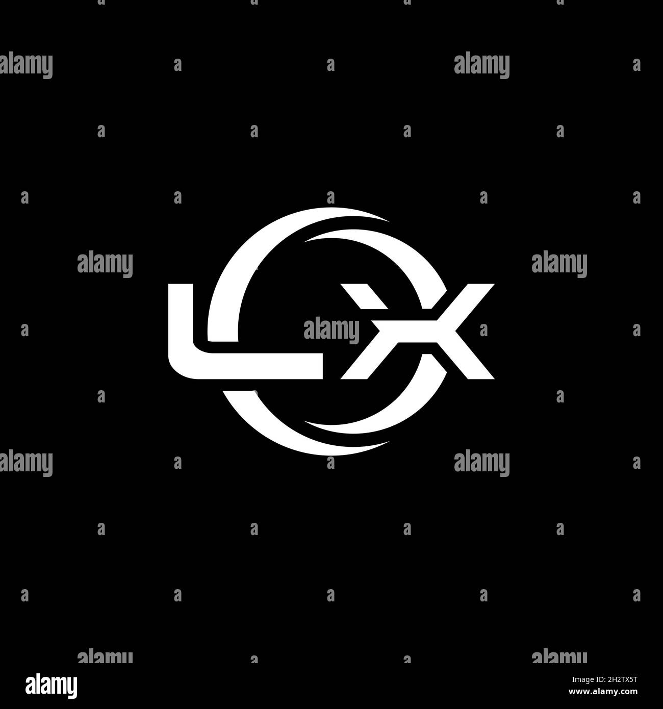LX Monogram logo letter with simple shape and circle rounded design ...