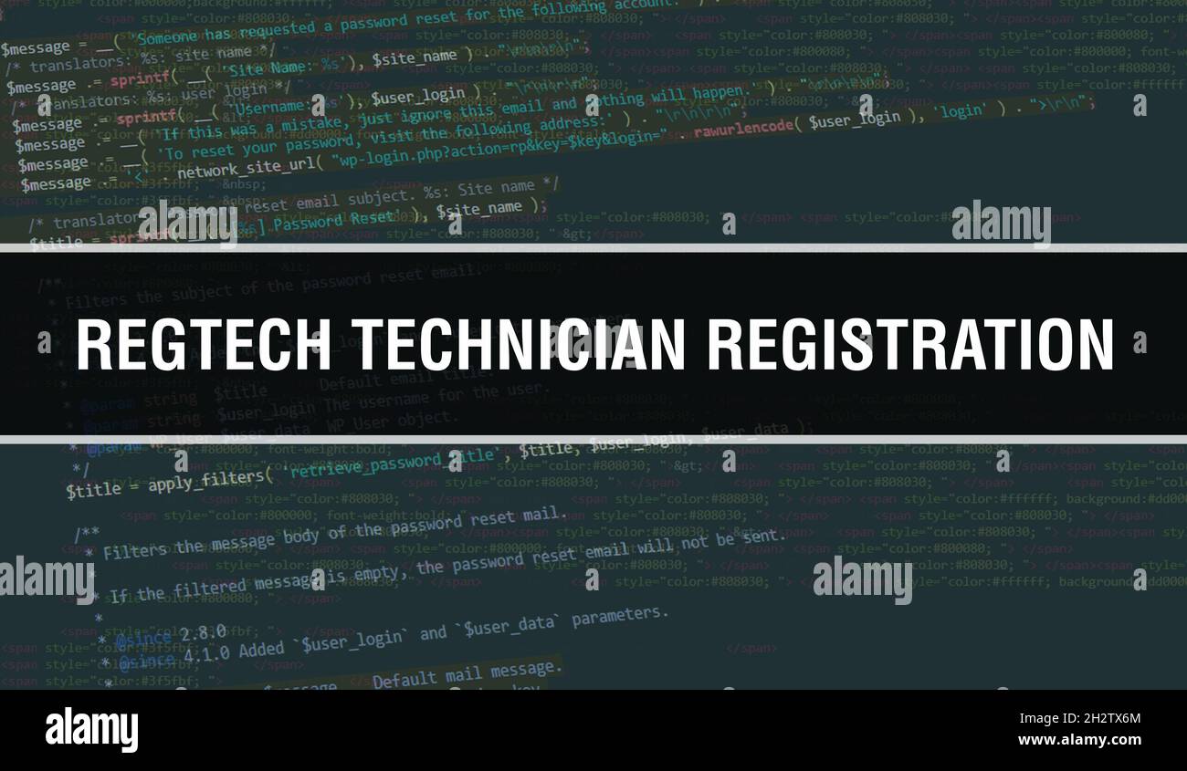 Regtech technician registration background hi-res stock photography and ...