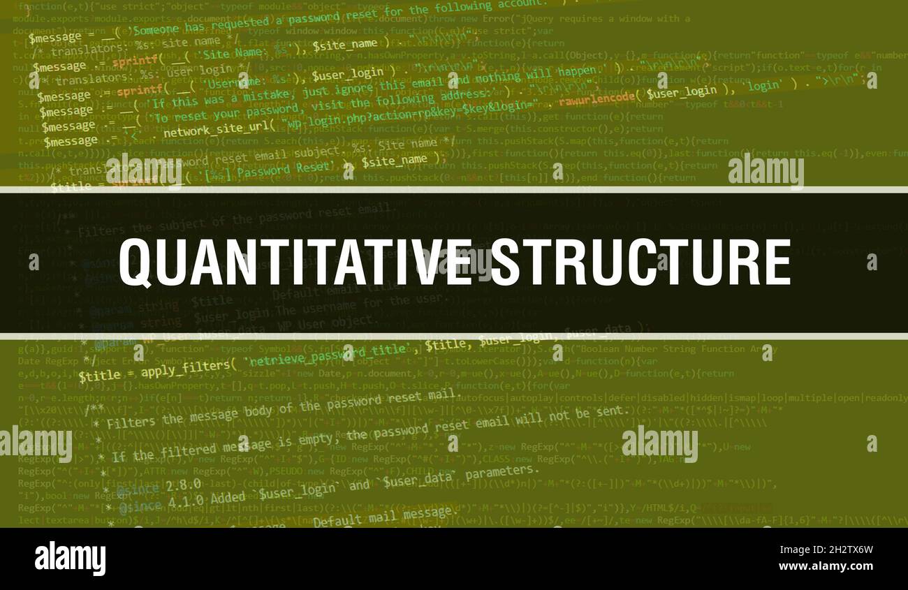 Quantitative structure concept illustration using code for developing programs and app ...