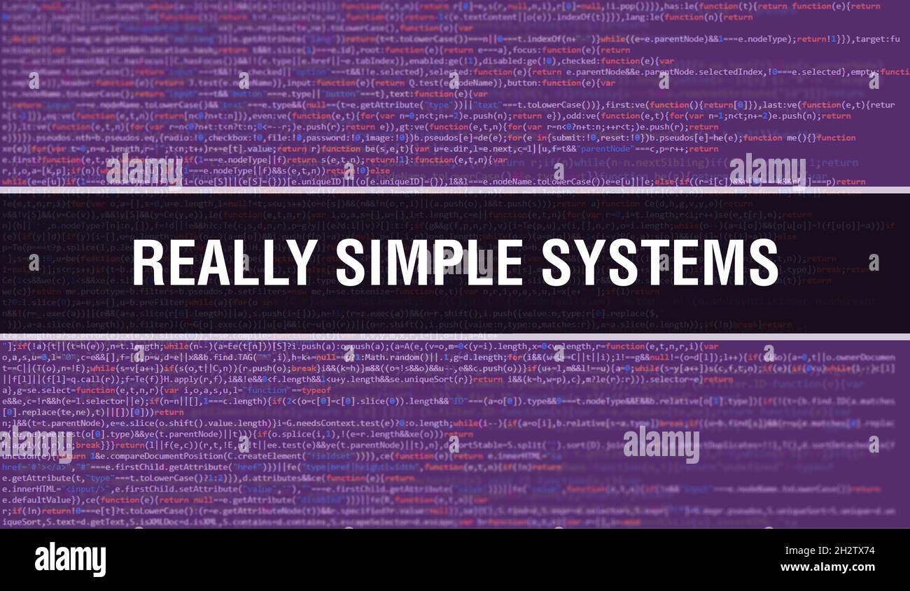 Really simple systems hi-res stock photography and images - Alamy