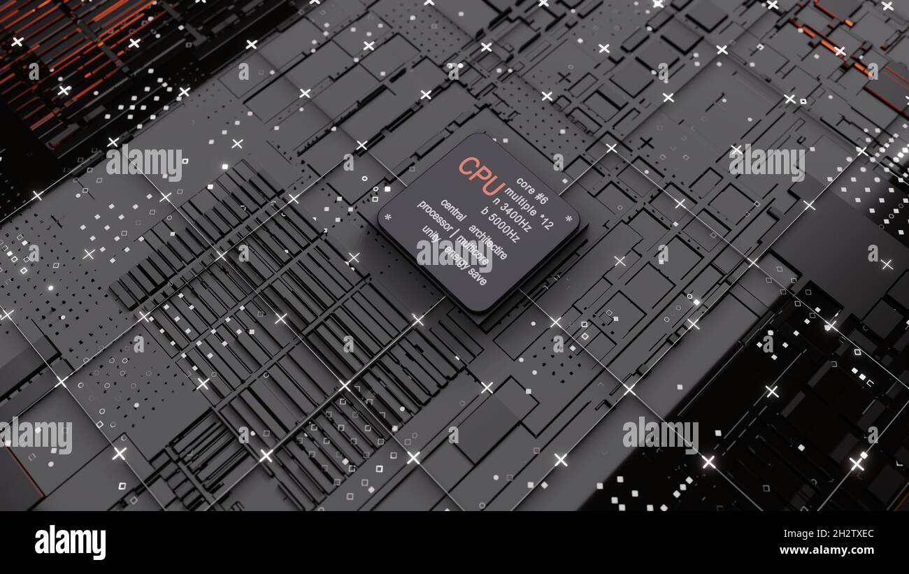 Central Computer Processors CPU concept. 3d rendering Stock Photo - Alamy