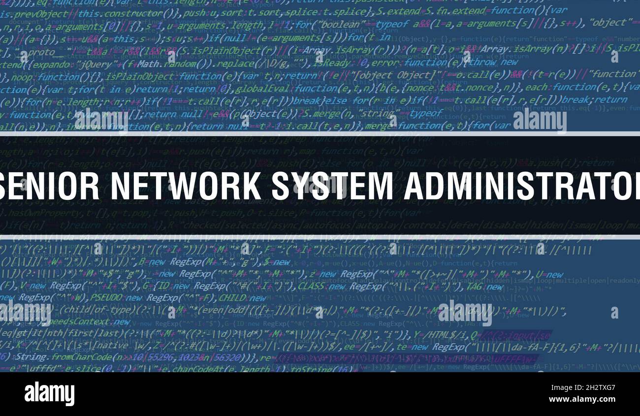 Senior Network System Administrator Text Written On Programming Code