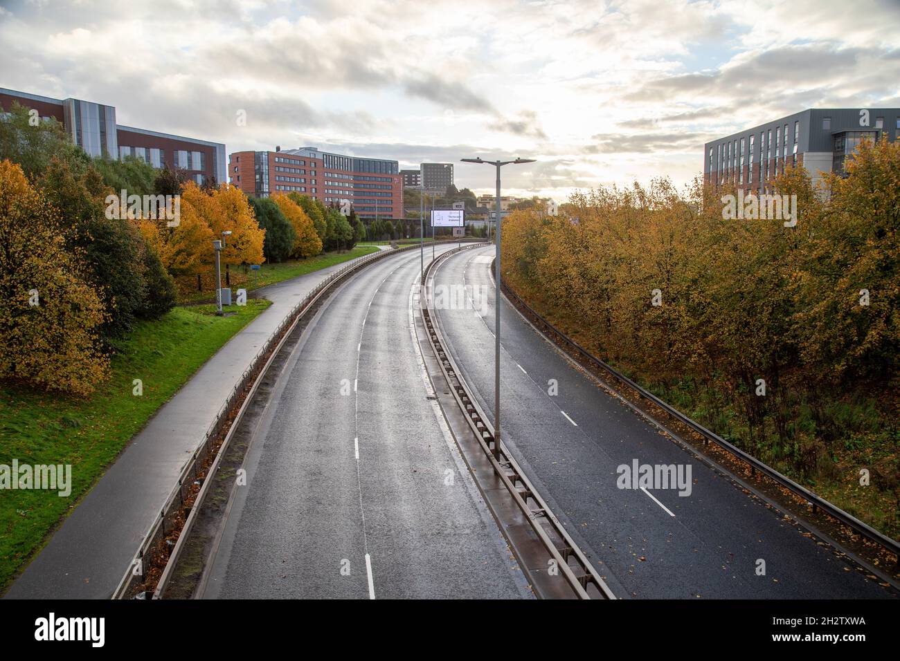 Part of the A814 Clydeside Expressway closed as planned for the COP26 ...