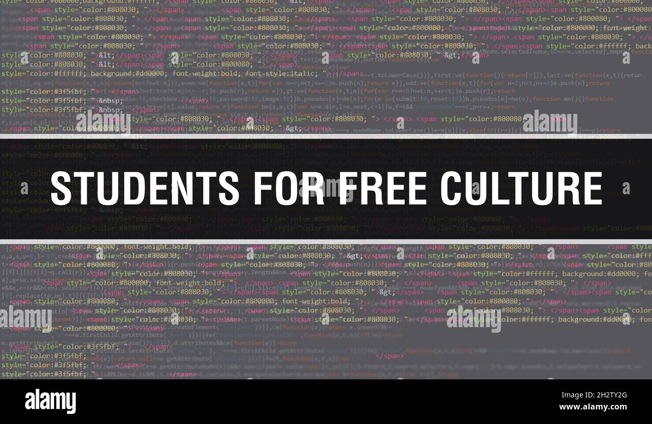 Students for Free Culture concept with Random Parts of Program Code ...