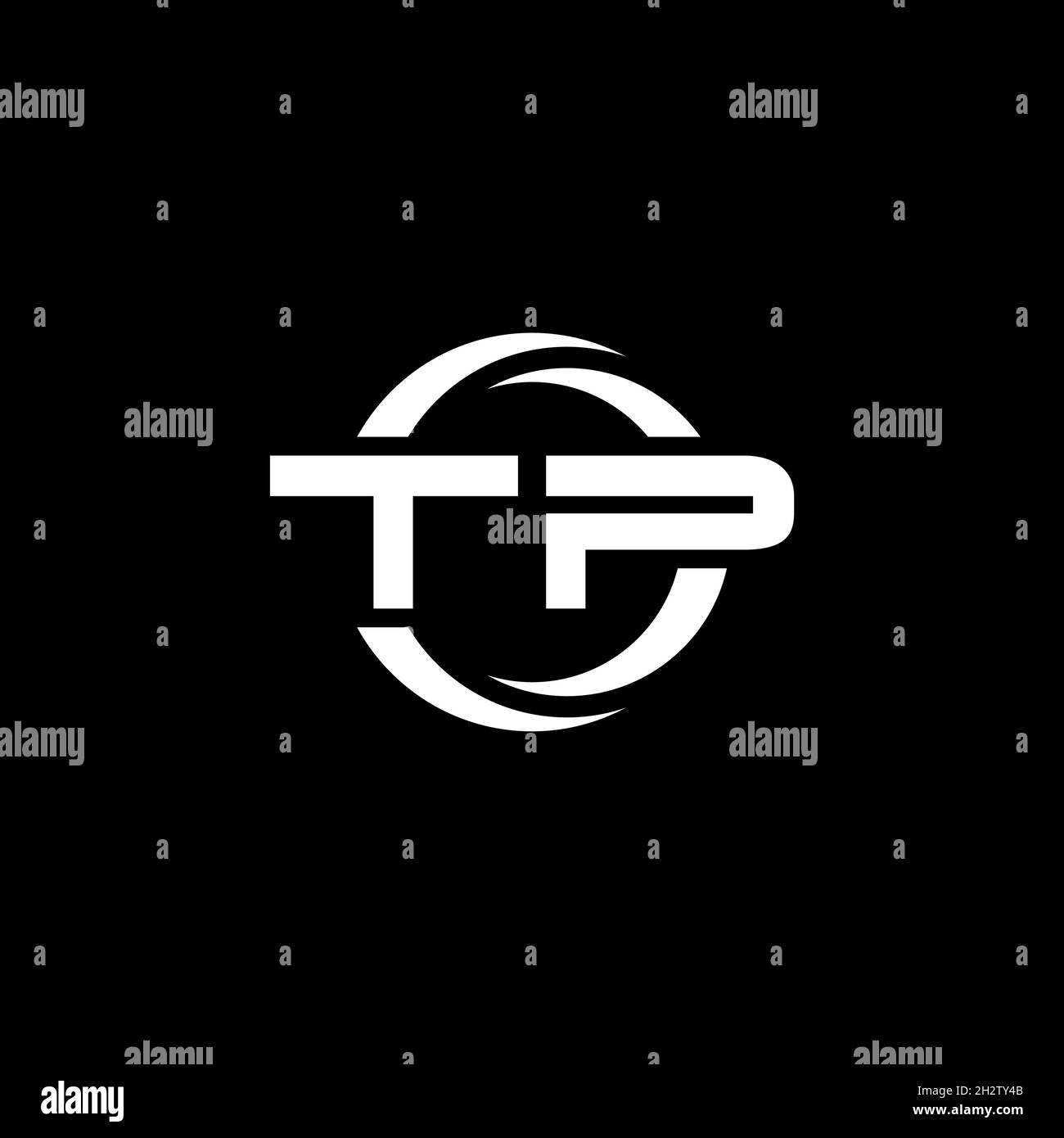 TP Monogram logo letter with simple shape and circle rounded design ...
