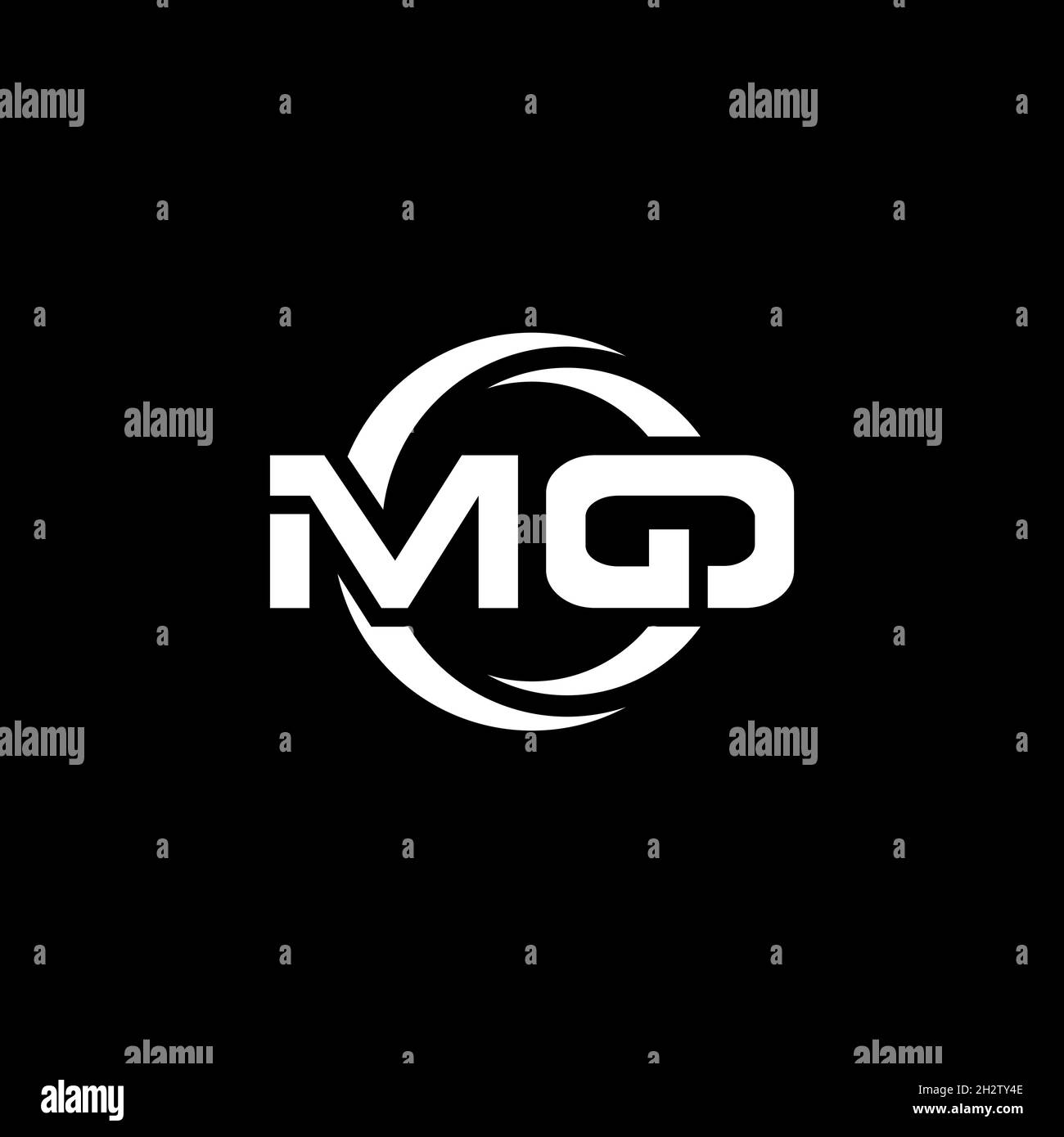 MQ Monogram logo letter with simple shape and circle rounded design ...