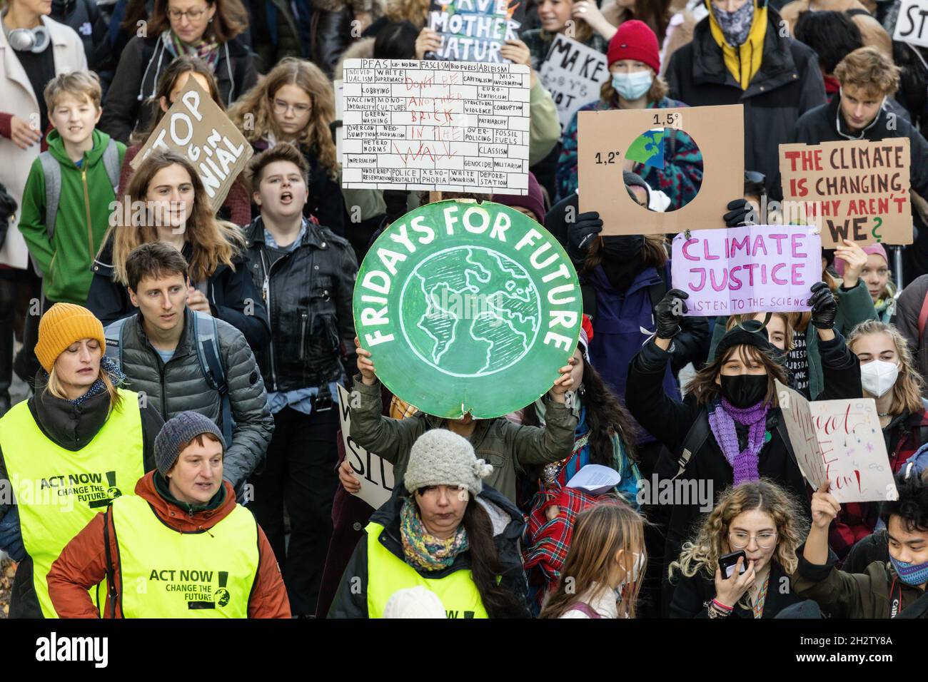 Stockholm, Sweden. 22 October, 2021. Swedish climate activists inspired ...