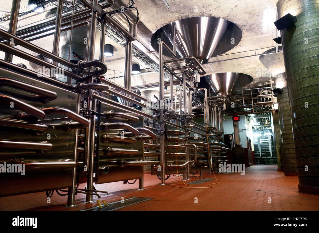KANSAS CITY, UNITED STATES - Nov 11, 2013: A brewing process in ...