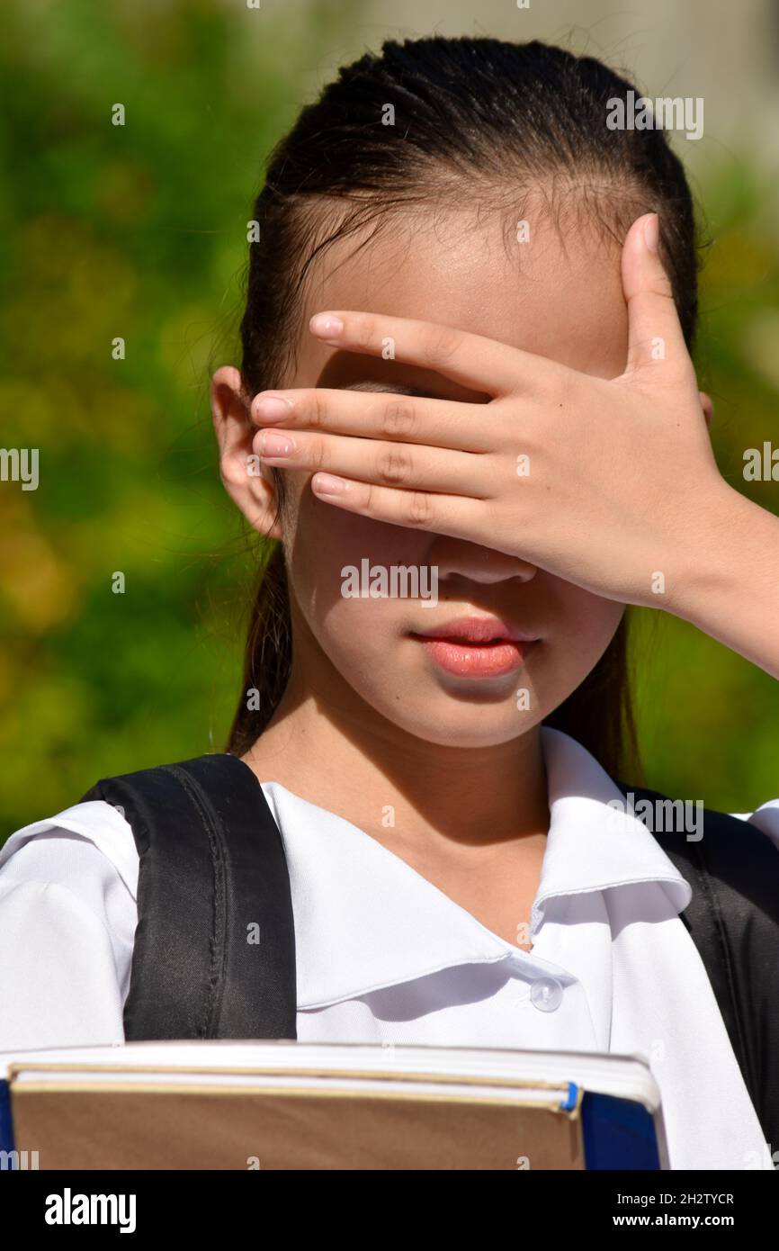 A Female Student And Bright Sun Stock Photo - Alamy