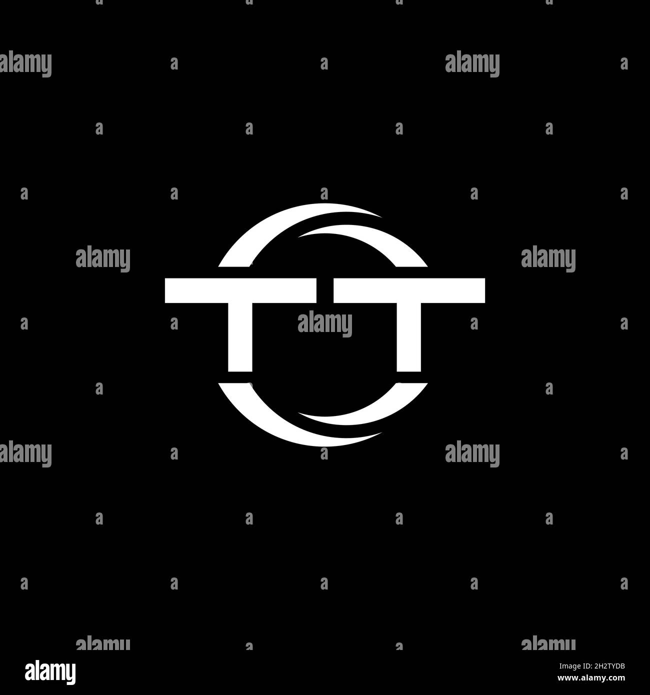 TT Monogram logo letter with simple shape and circle rounded design ...