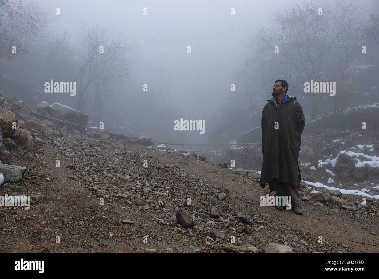 Srinagar, Jammu and Kashmir, India. 24th Oct, 2021. A man from the ...
