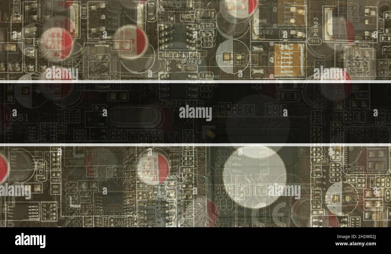 Concept Illustration Using Computer Chip In Circuit Board Close Up Of Integrated Circuits Board