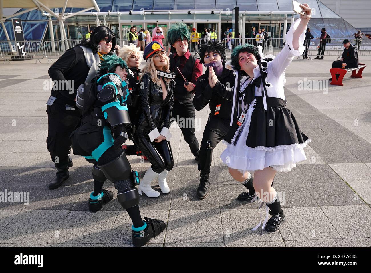 Cosplayers dressed as characters from My Hero Academia during the third ...