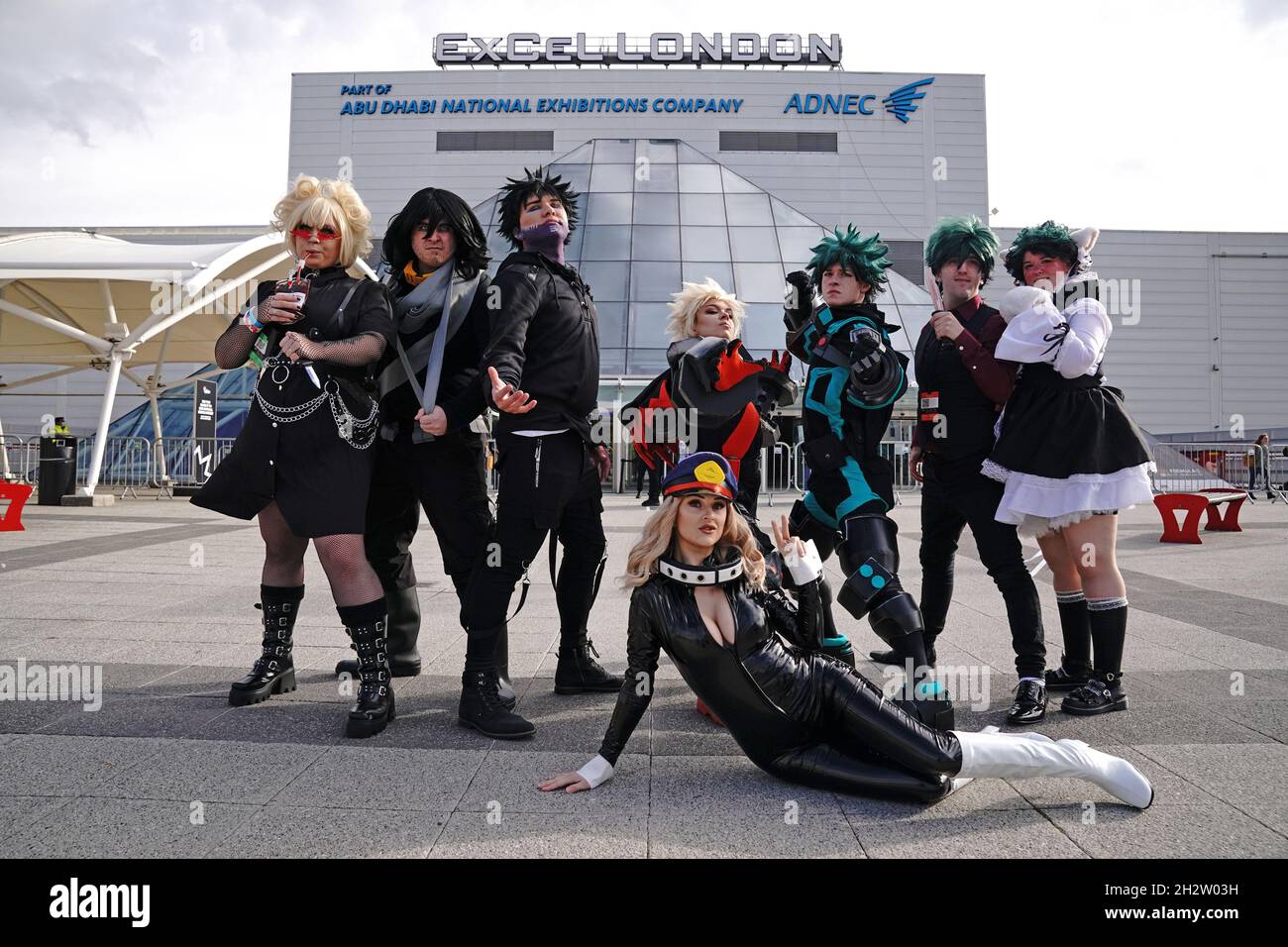 Cosplayers dressed as characters from My Hero Academia during the third ...