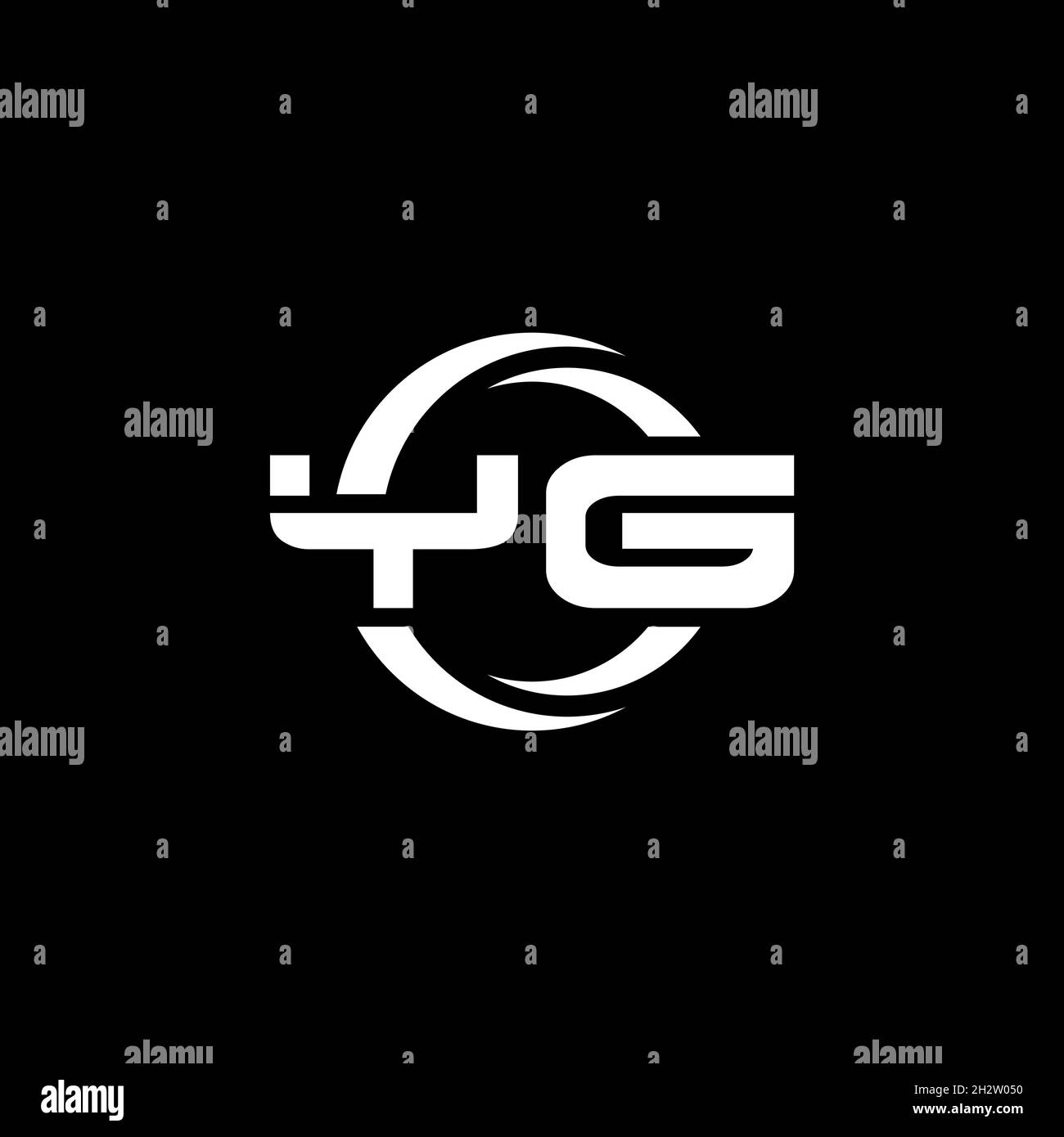 YG Monogram logo letter with simple shape and circle rounded design ...