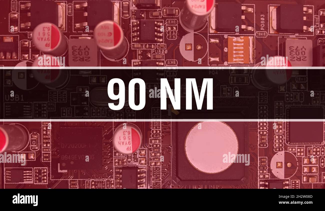 90 nm with Technology Motherboard Digital. 90 nm and Computer Circuit Board Electronic Computer ...