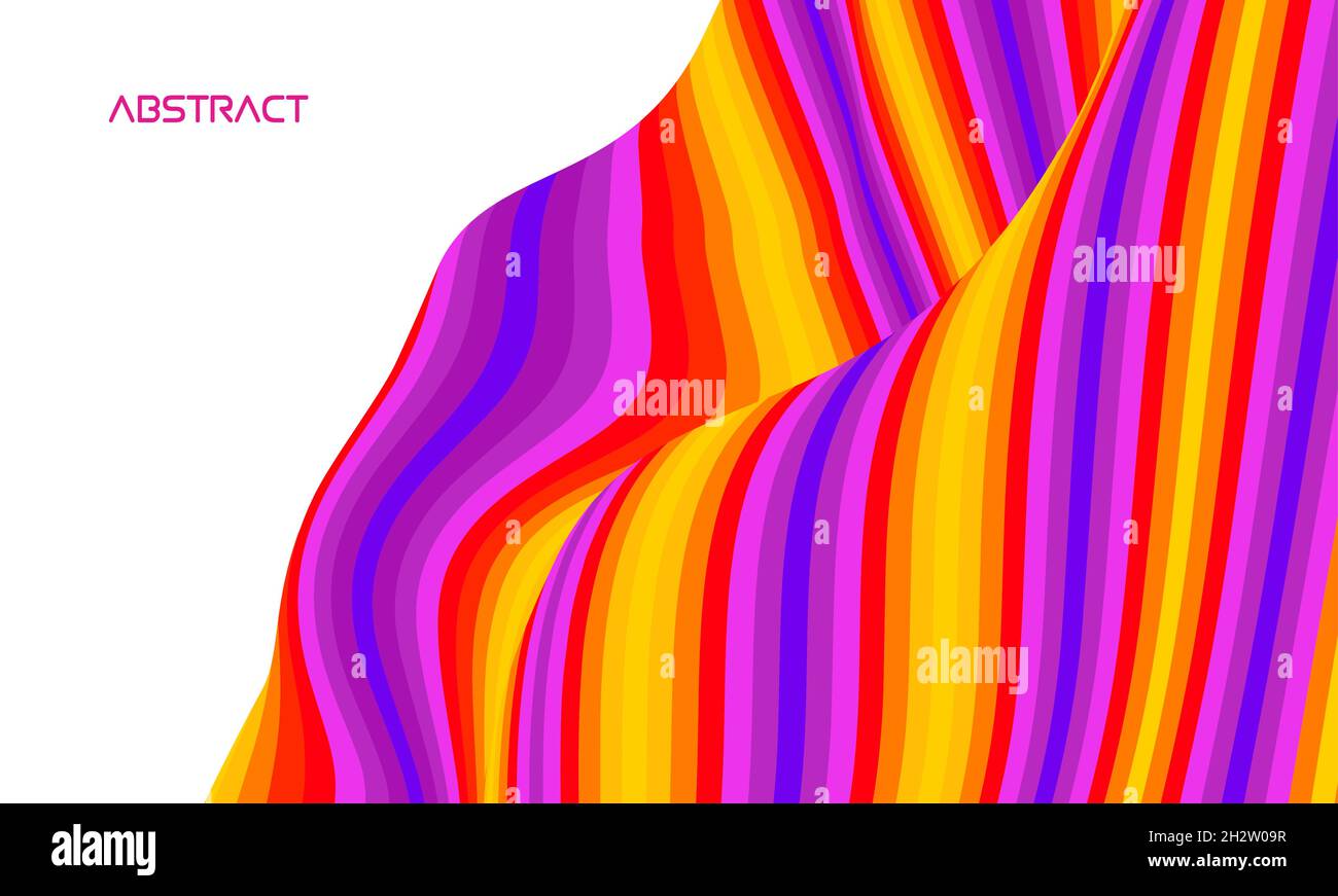 Colorful wave background. Digital colour art texture graphics. Abstract ...